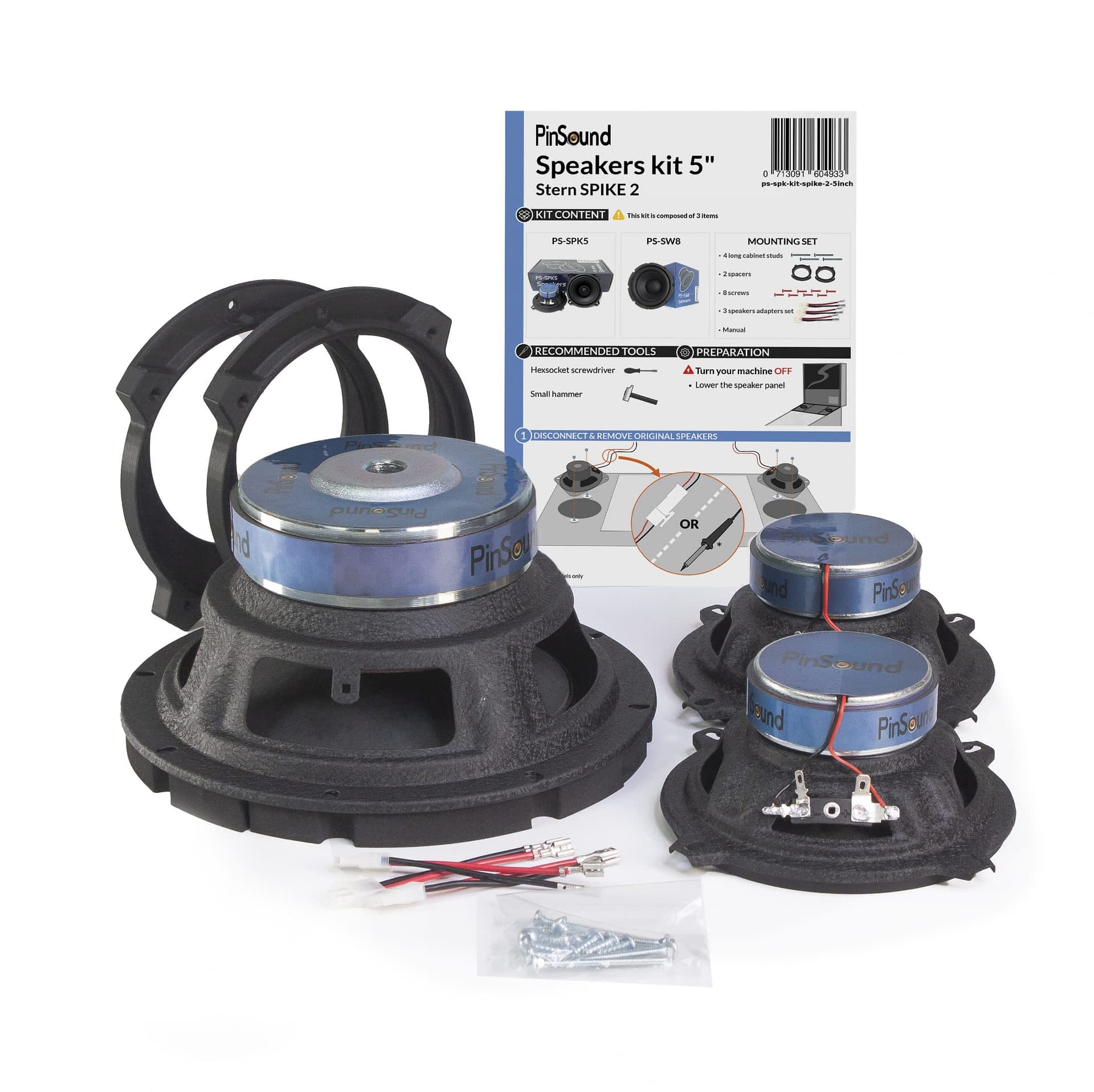 After many requests, the 5" Speakers Kit Upgrade for Stern Spike 2 is finally available! - PinSound